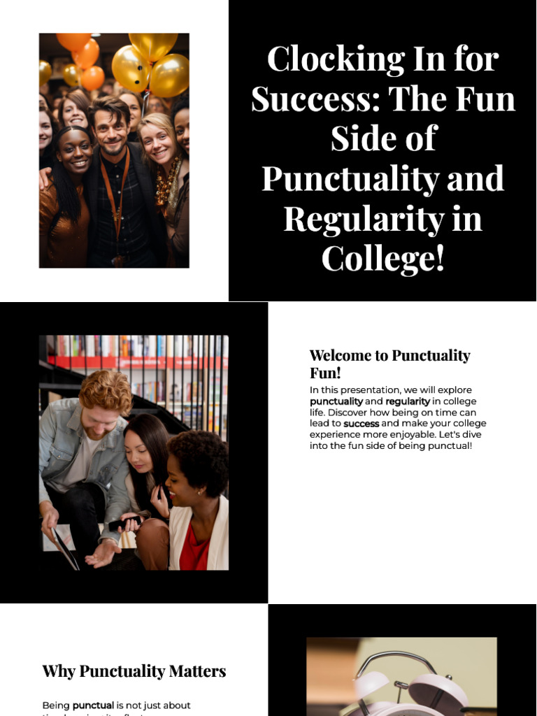 Slidesgo Clocking in For Success The Fun Side of Punctuality and ...