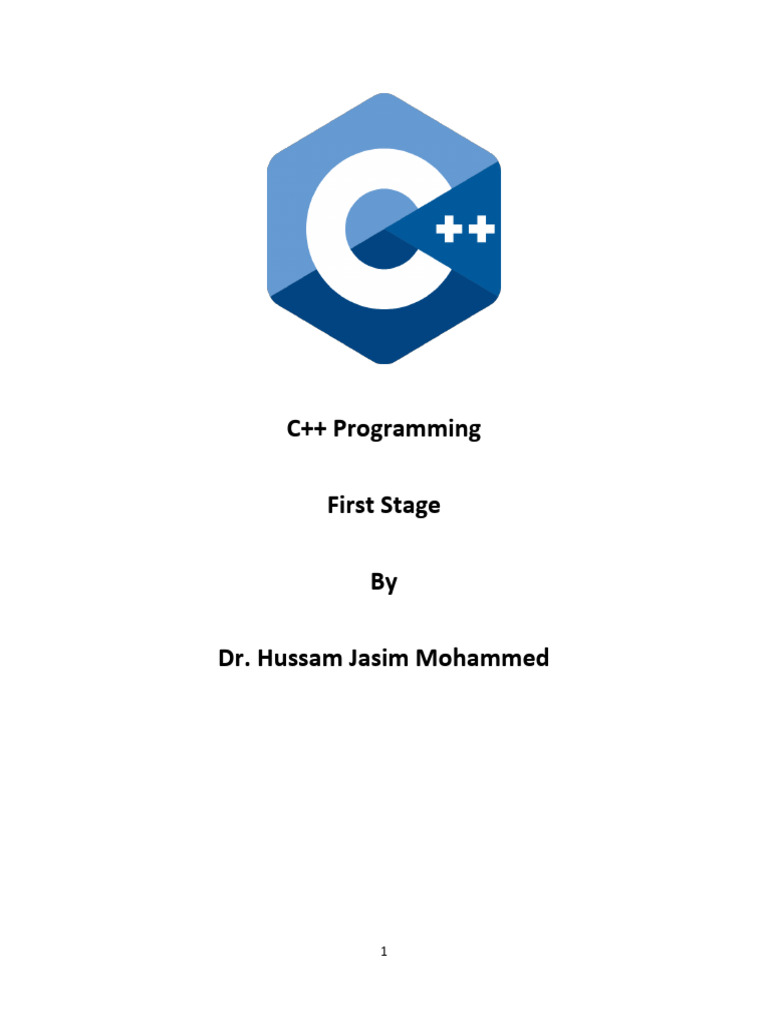 C++ Programming First Stage by Dr. Hussam Jasim Mohammed | PDF