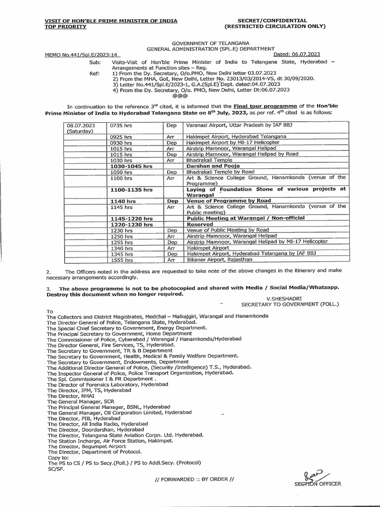 Final Tour Programme | PDF