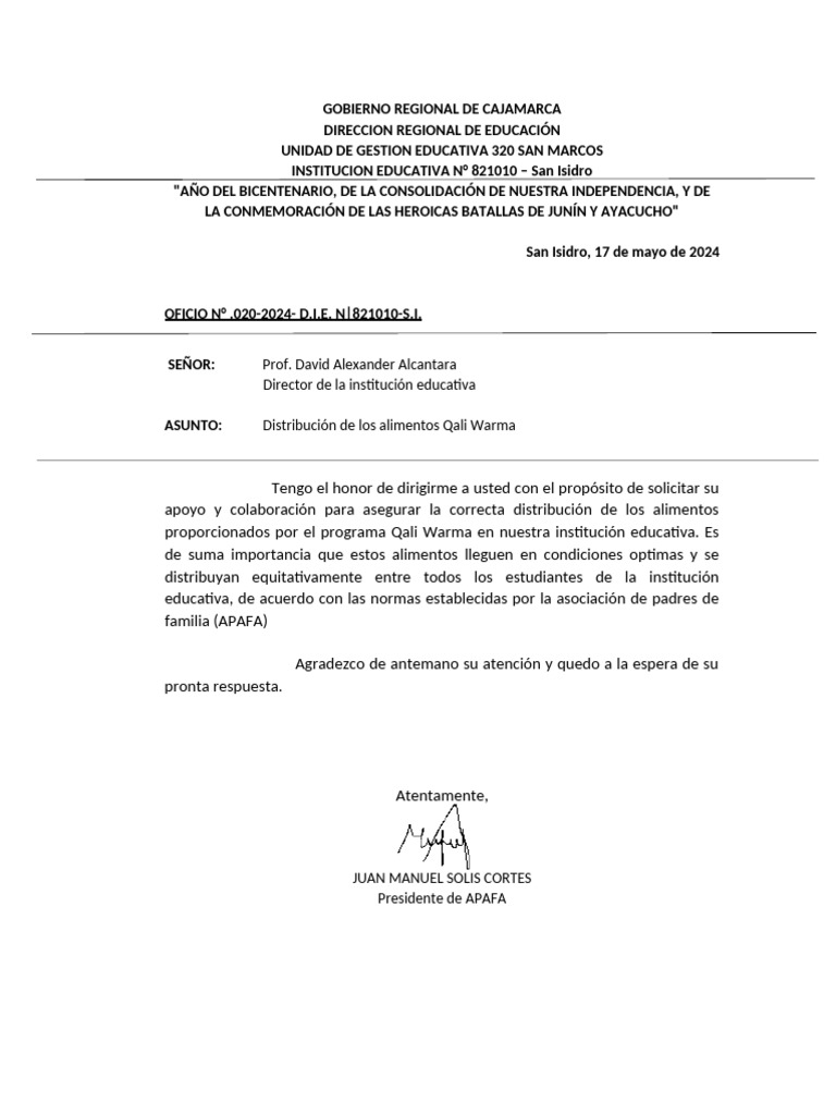 Formato Oficio Simple | PDF