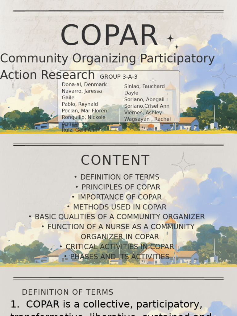 COPAR for Community Nurses | PDF