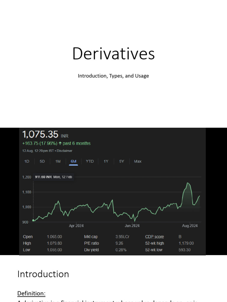 Module 3 Derivatives Introduction, TypesandUsage | PDF | Derivative ...