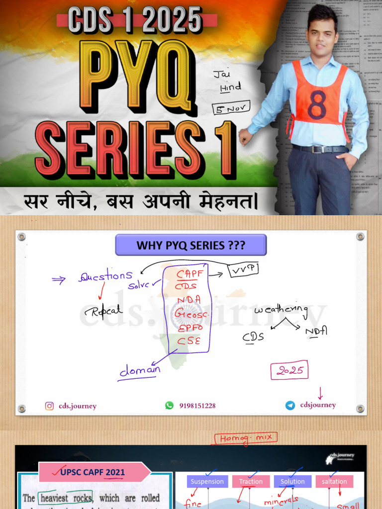 CDS PYQ Series Lecture 1 | PDF | Lake | Drainage Basin