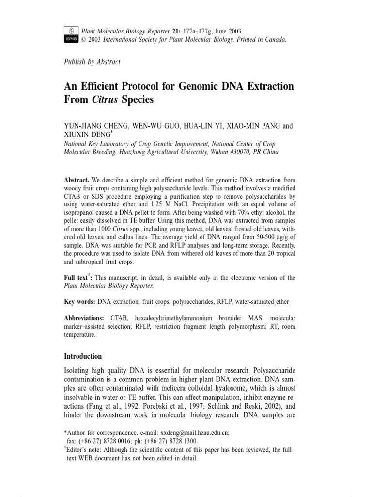 Protocolo 2 Cheng Et Al | PDF | Biology