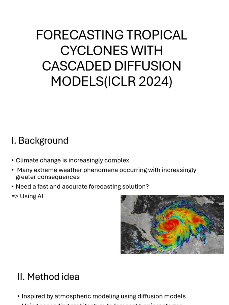 Forecasting Tropical Cyclones With Cascaded Diffusion Models ( | PDF