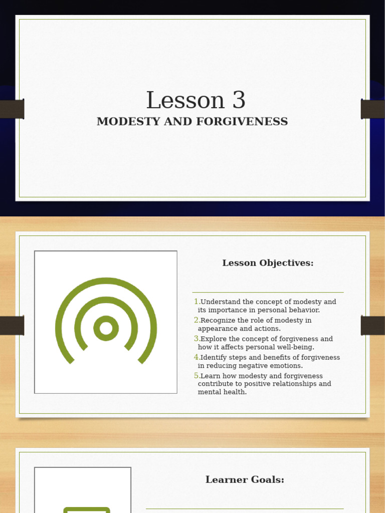 Modesty and Forgiveness: Key Life Skills | PDF | Forgiveness ...