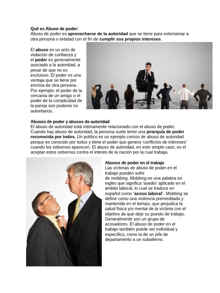 Qué Es Abuso de Poder | PDF