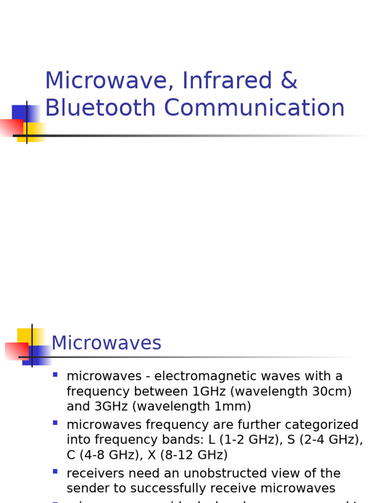 Microwaves, Infrared, Bluetooth | PDF | Microwave | Infrared