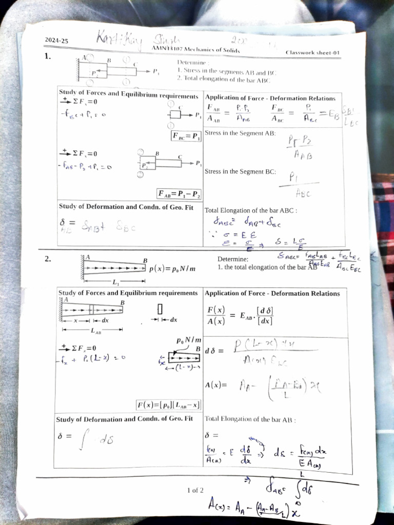 Kartikay Singh - Classsheet | PDF