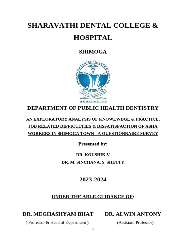 Asha Workers - Knowledge and Practice | PDF