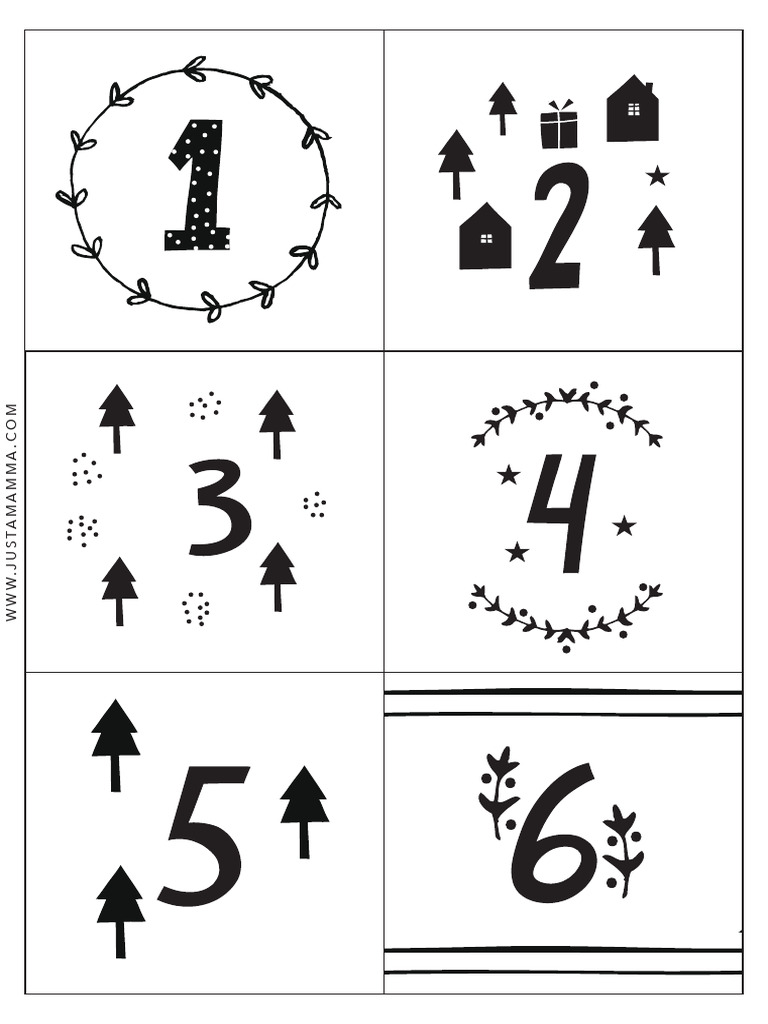 FREE PRINTABLE Advent Calendar Tags | PDF