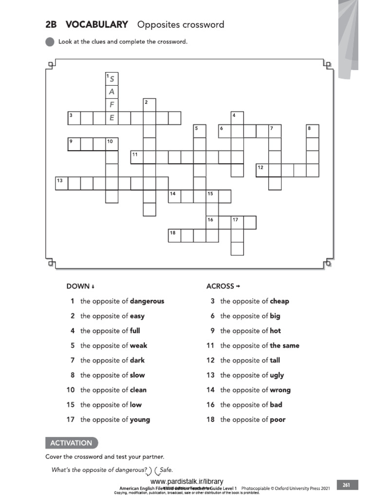 Vocabulary Activity 2B | PDF
