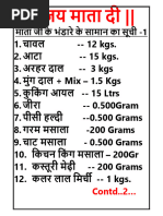 Kirana Store Items List | PDF