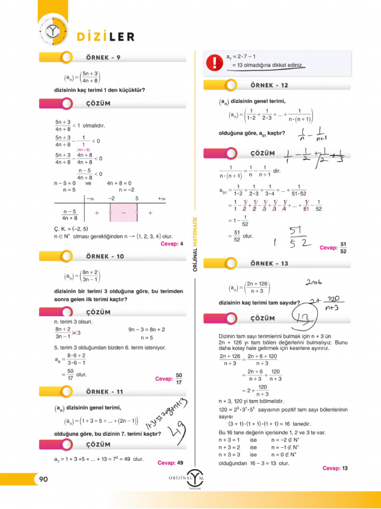 2025 Orijinal Logaritma Ve Diziler Fasikül | PDF