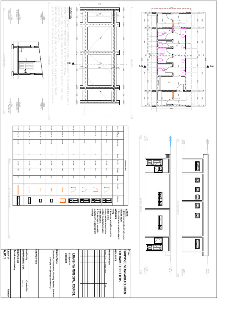 Market Shelter Ablution Drawings | PDF | Foundation (Engineering ...