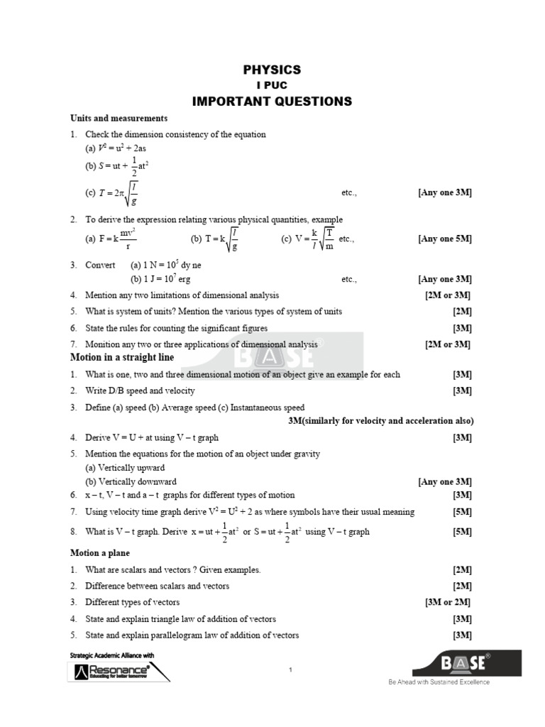 IP - Physics - Important Questions | PDF | Elasticity (Physics) | Waves