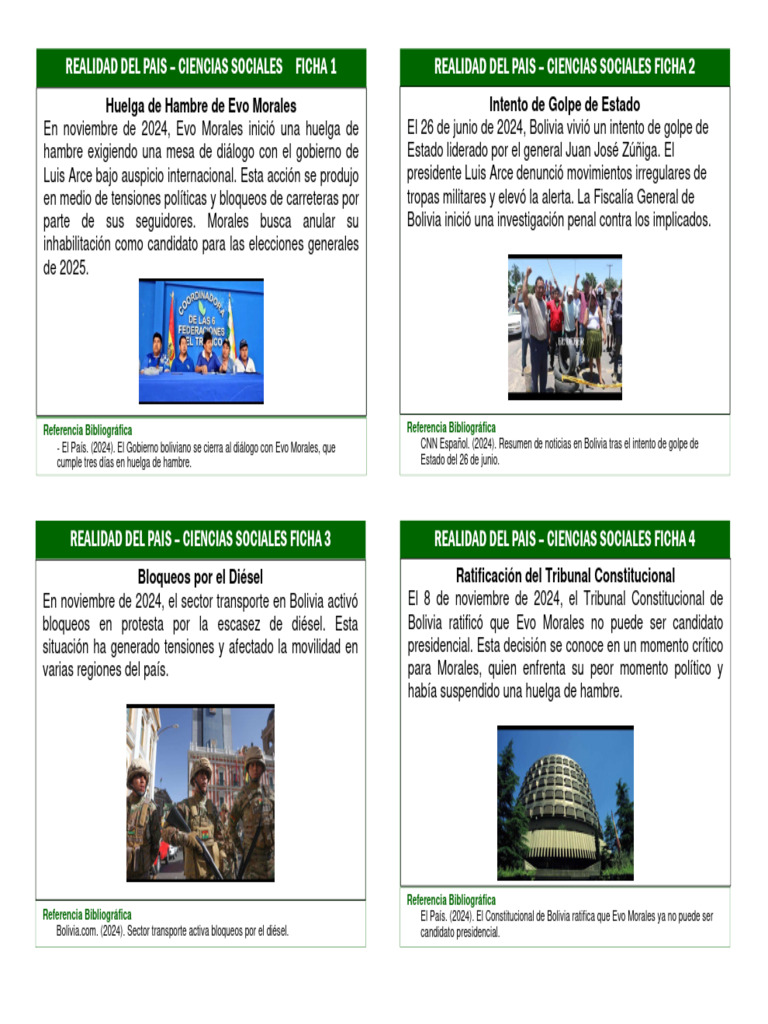 Ficha de Estudio #7 | PDF | Bolivia | Gobierno