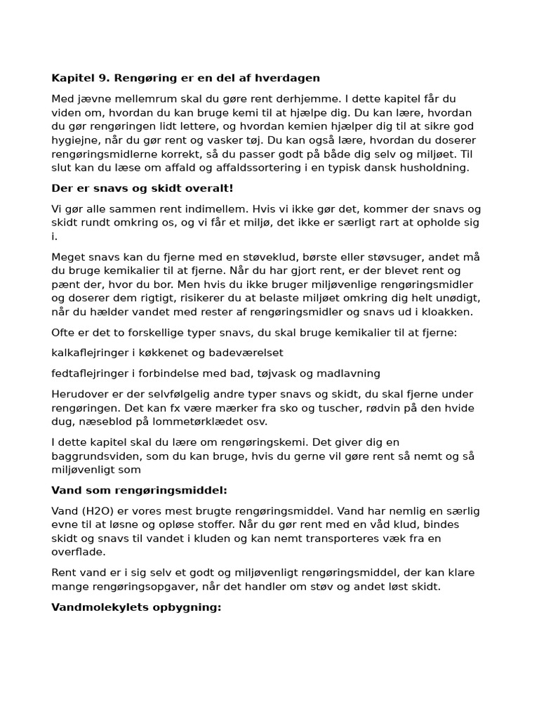 Naturfag Kapitel 9 Spørgsmål Opgaver | PDF