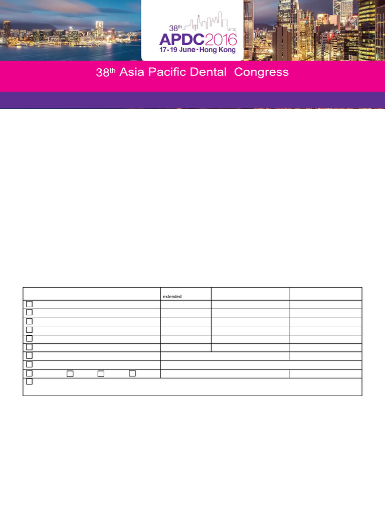 Dental Congress Registration Form | PDF | Wire Transfer | Credit Card
