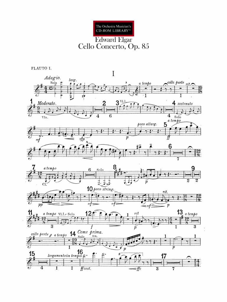 Flautas Concierto Cello Elgar | PDF