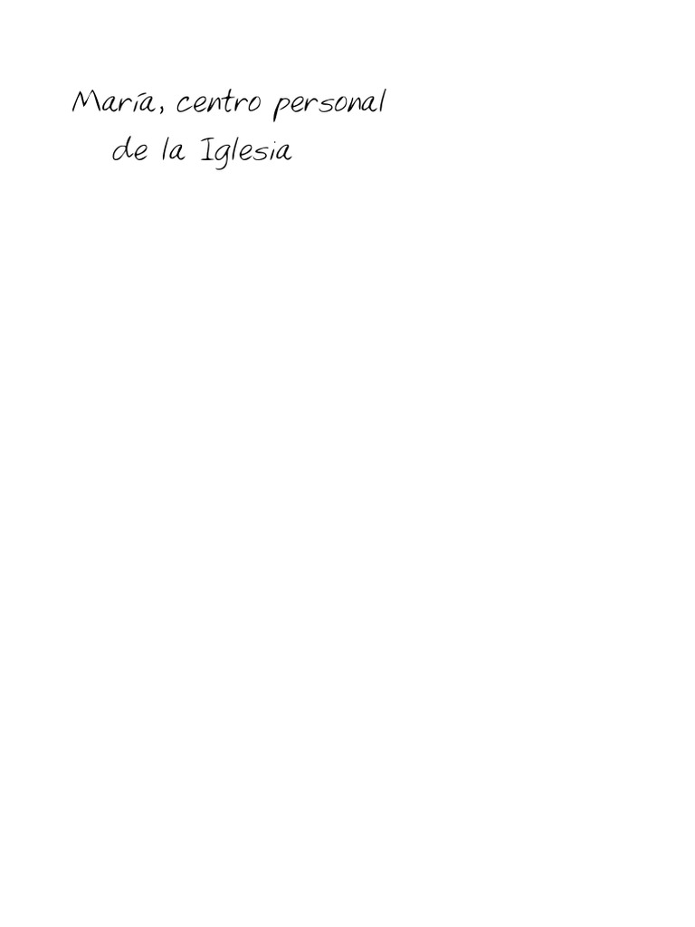 Balthasar. Maria - Centro - Personal - de - La - Iglesia | PDF ...