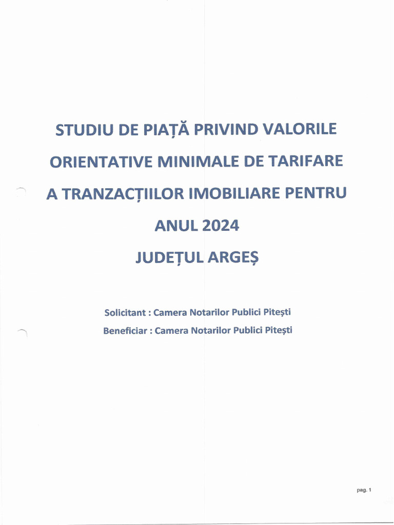 Studiu de Piata 2024 Jud Arges | PDF