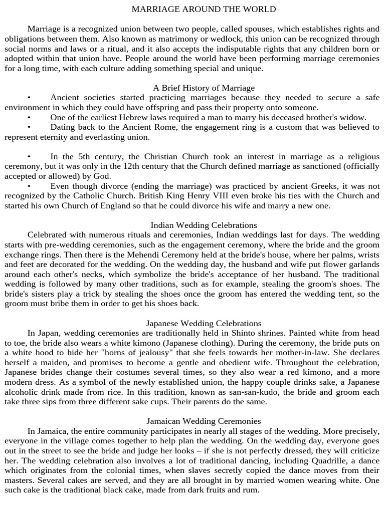 Marriage interpreting | PDF | Marriage | Wedding