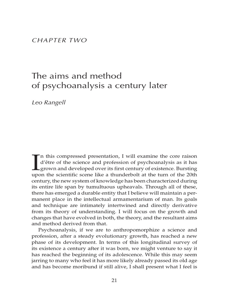 Evolution of Psychoanalysis Methods | PDF | Psychoanalysis | Sigmund Freud
