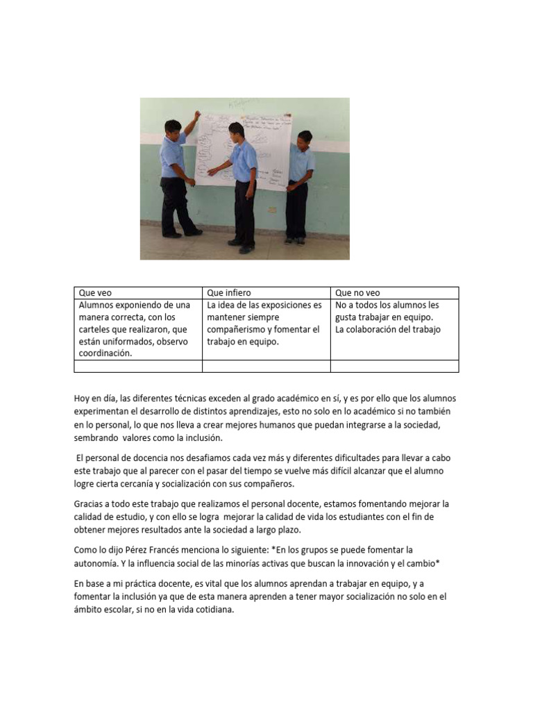 Cuadro QQQ Sobre La Importancia de Las Técnicas de Integración Grupal | PDF