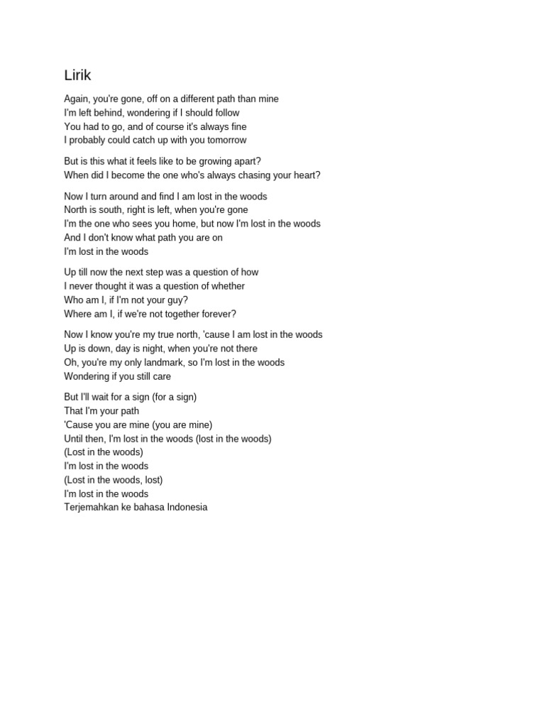 Lirik Lagu | PDF
