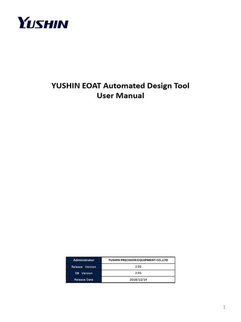 YUSHIN EOAT Design Tool Manual | PDF | Rotation | License