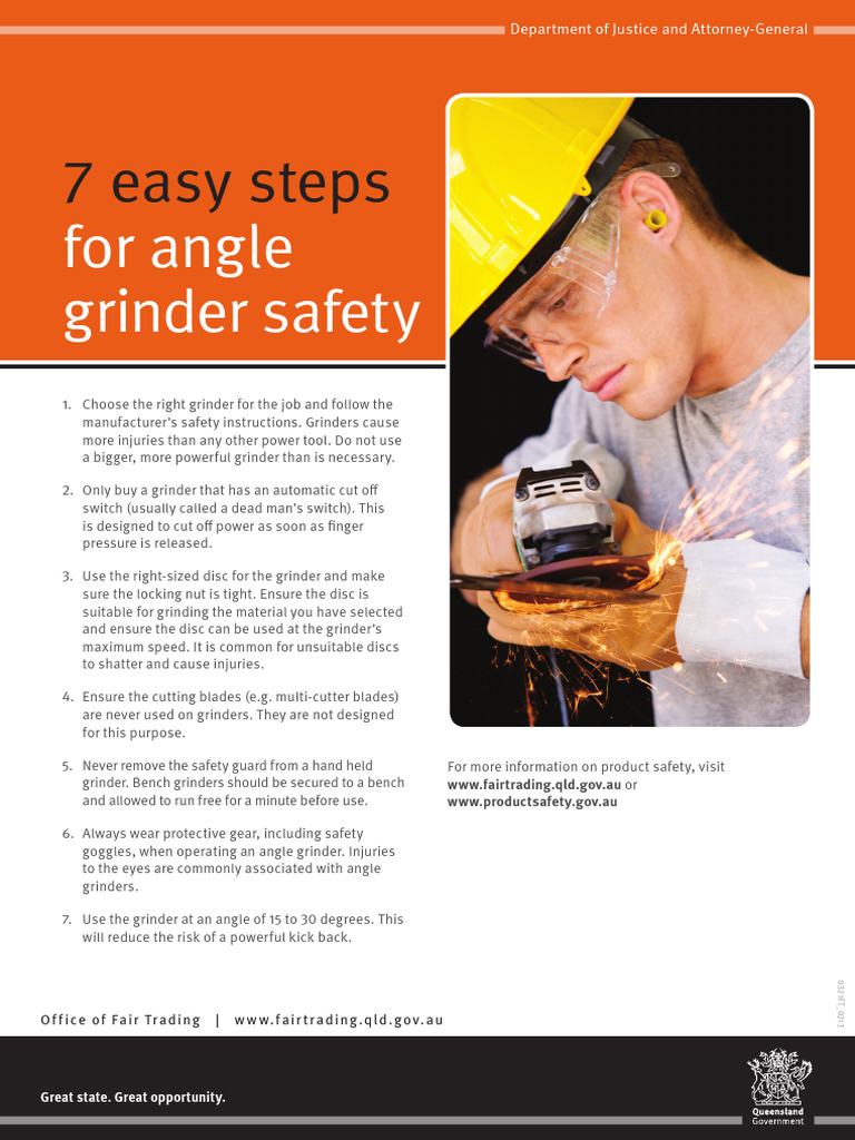 Angle Grinder Safety Flyer | PDF