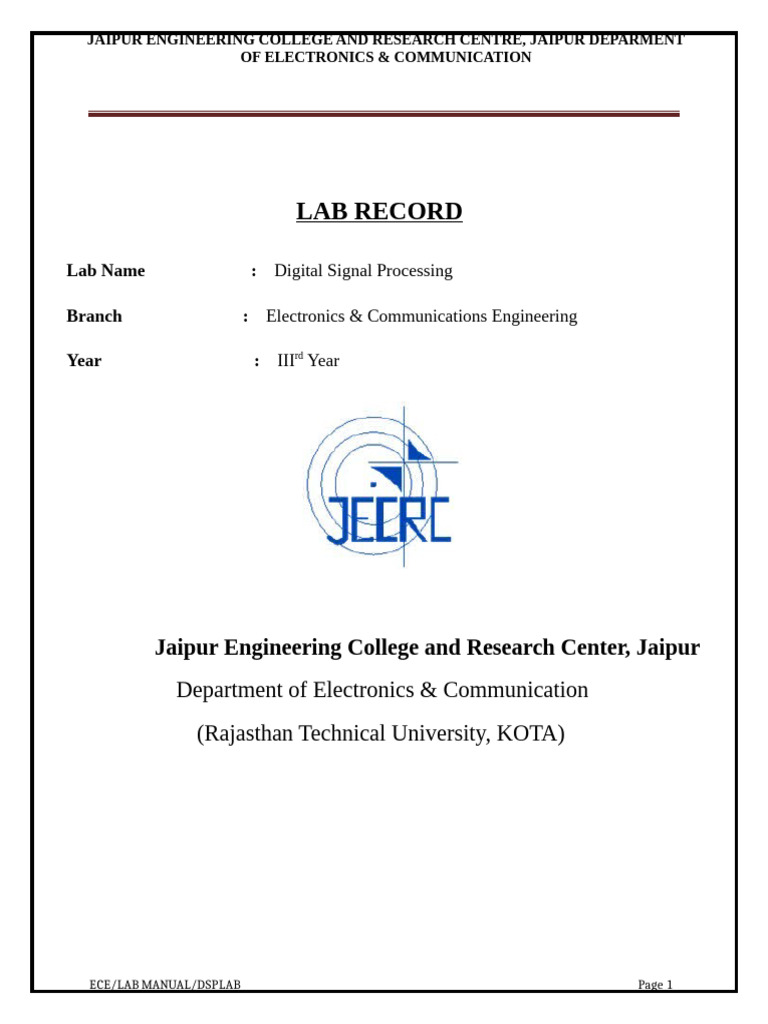 DSP LAB RECORD | PDF | Waves | Probability Distribution