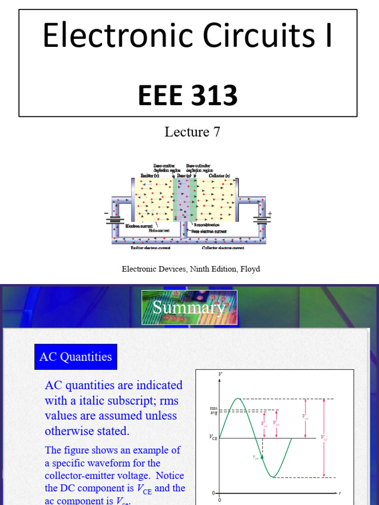EEE 313 - LECTURE 7i | PDF | Amplifier | Electronic Circuits