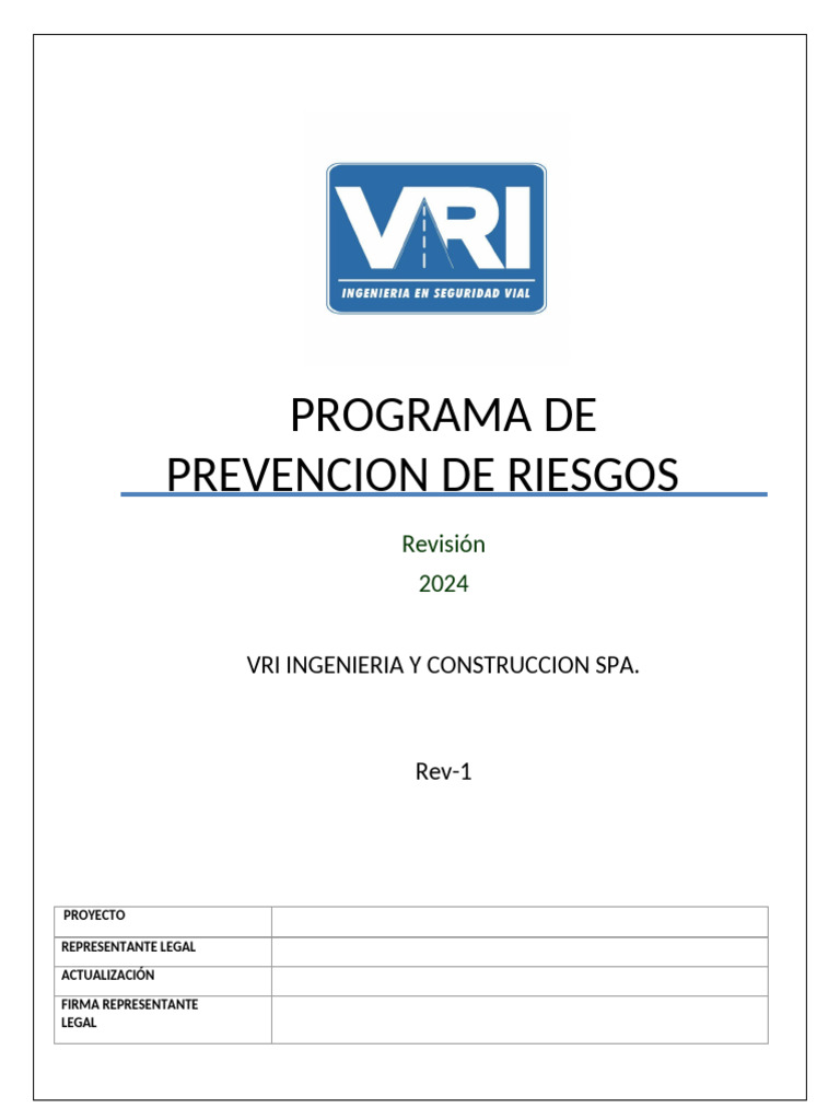Programa Prevencion VRI | PDF | Evaluación
