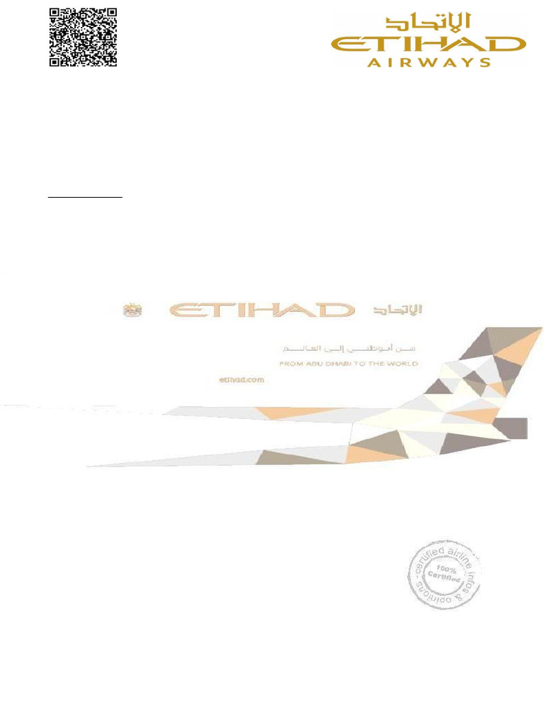 Etihad Airways Intent Letter - Mr. Sumanth Shekar Poojary | PDF | Employment | Salary