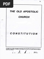 Old Apostolic Church Constitution | PDF | Ordination | Apostle