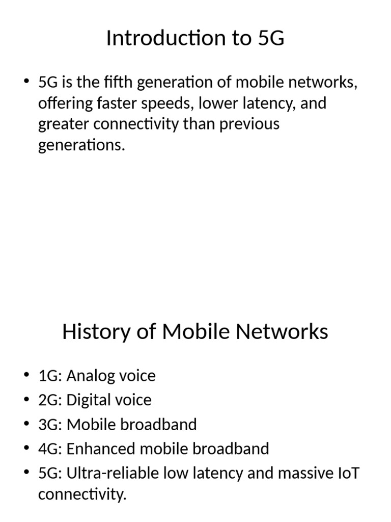 5G Technology Presentation | PDF