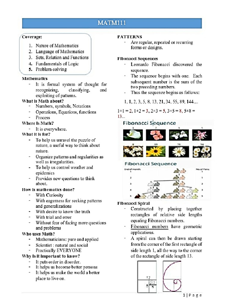 Reviwer Matm and Eng | PDF