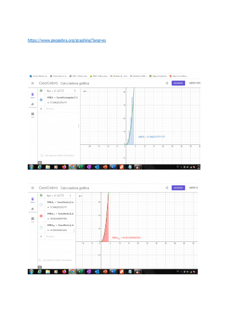 Ejercicio Integral Utilizando Geogebra | PDF