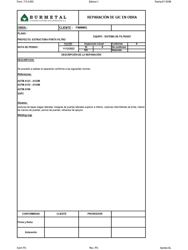 Informe Finning | PDF