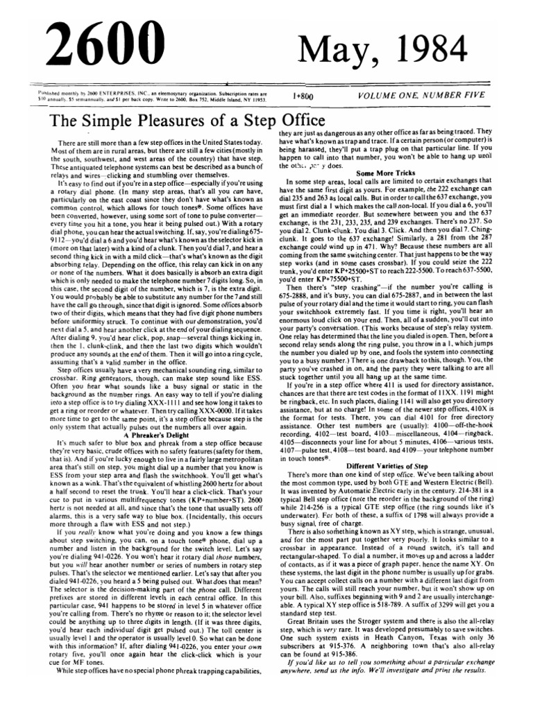 The Simple Pleasures of A Step Office: Volume One. Number Five | PDF ...