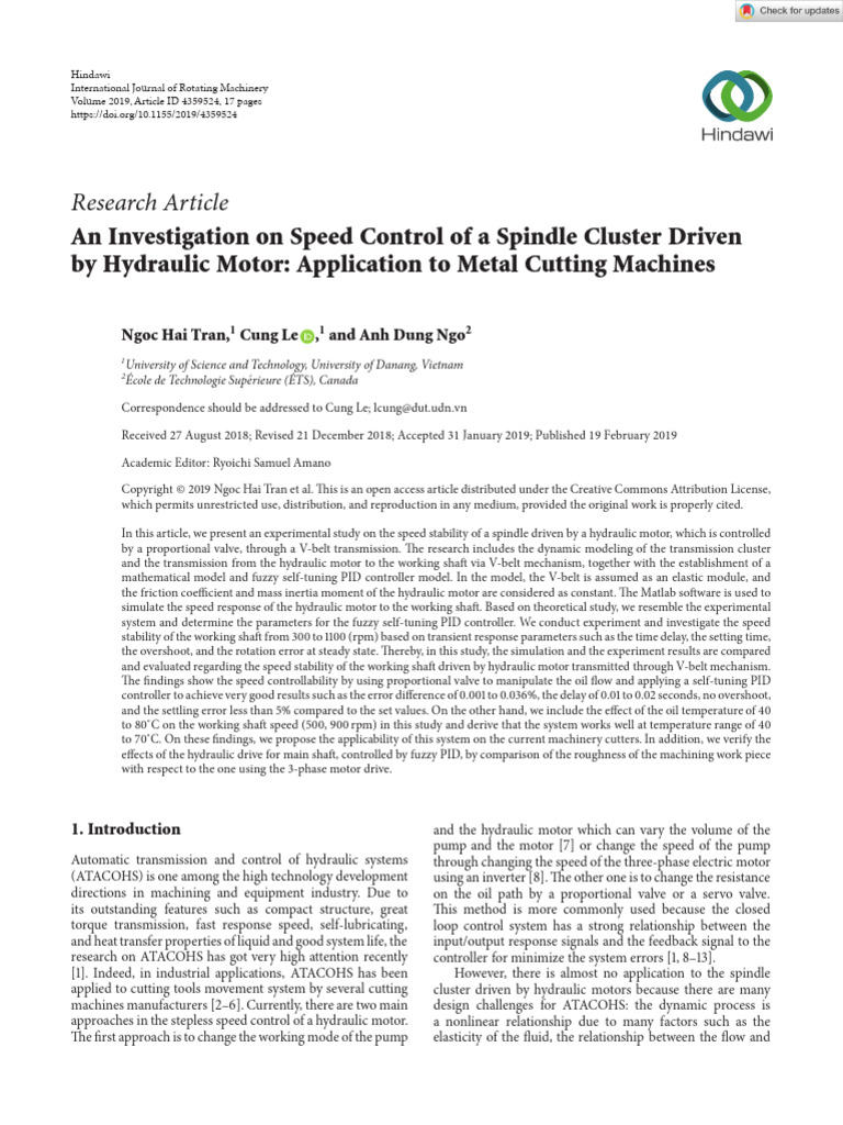 3-International Journal of Rotating Machinery - 2019 - Tran - An ...