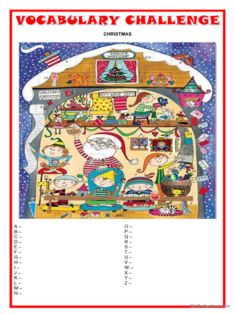 Vocabulary Challange - CHRISTMAS | PDF