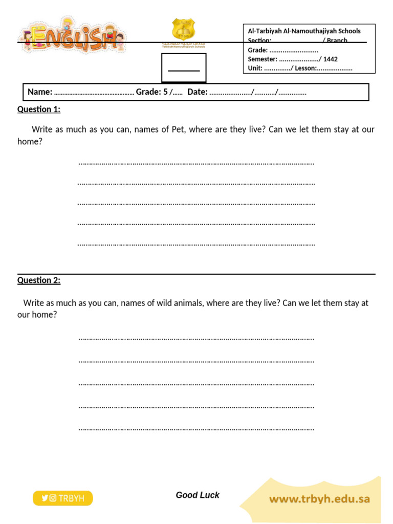 Grade 5 Unit 7 Lesson 9 Worksheet | PDF