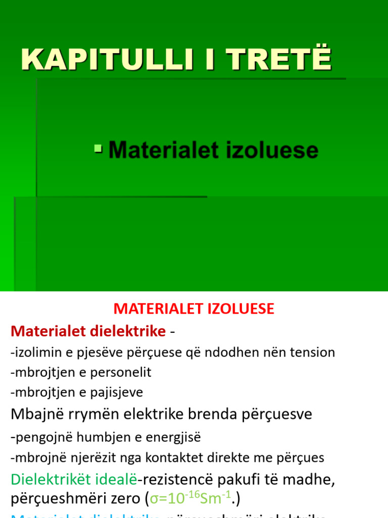 Kapitulli I Trete-Materialet Izoluese 2021 | PDF