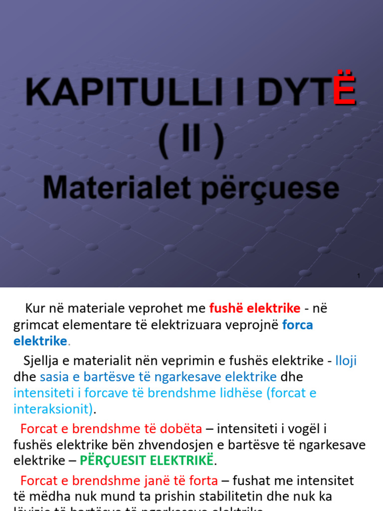 Kapitulli I Dyte-Materialet Perquese | PDF