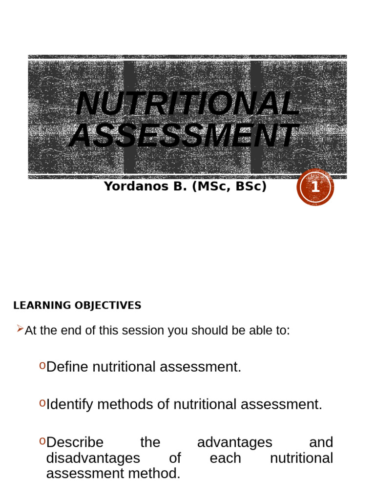 Nutritional Assessment | PDF | Anthropometry | Malnutrition