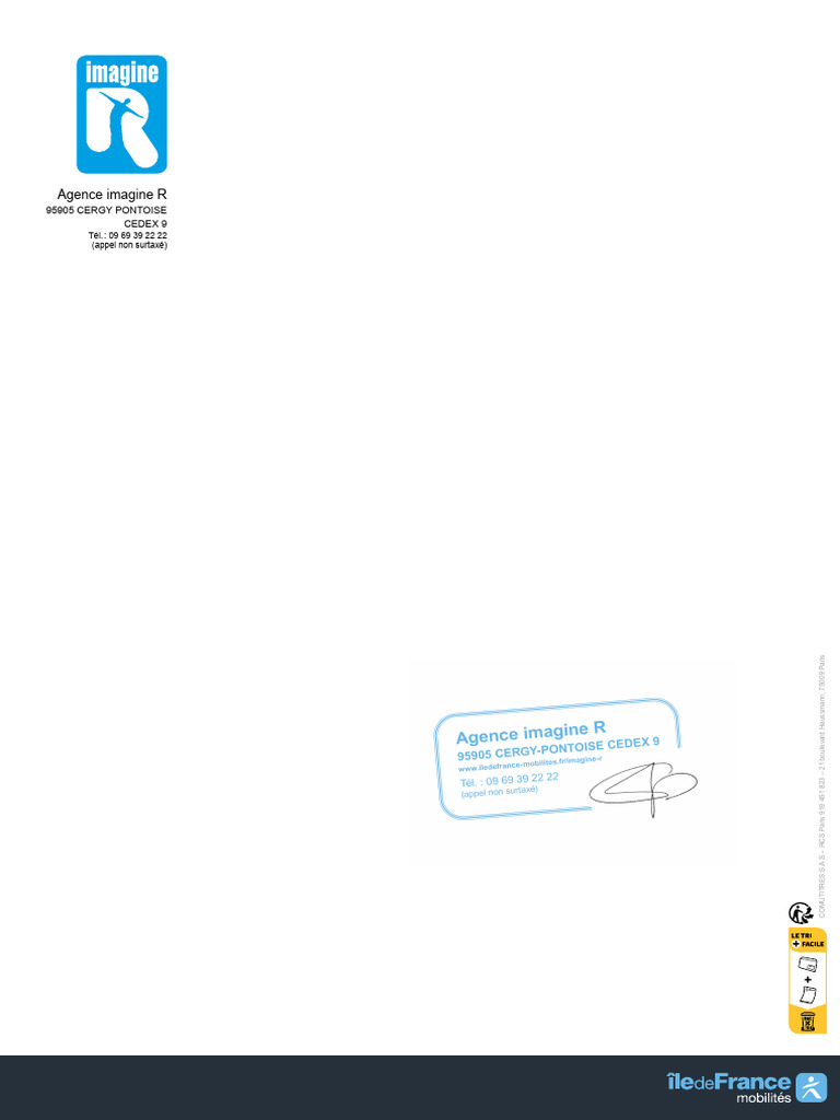 Attestation Forfait Imagine R 2023-2024 | PDF