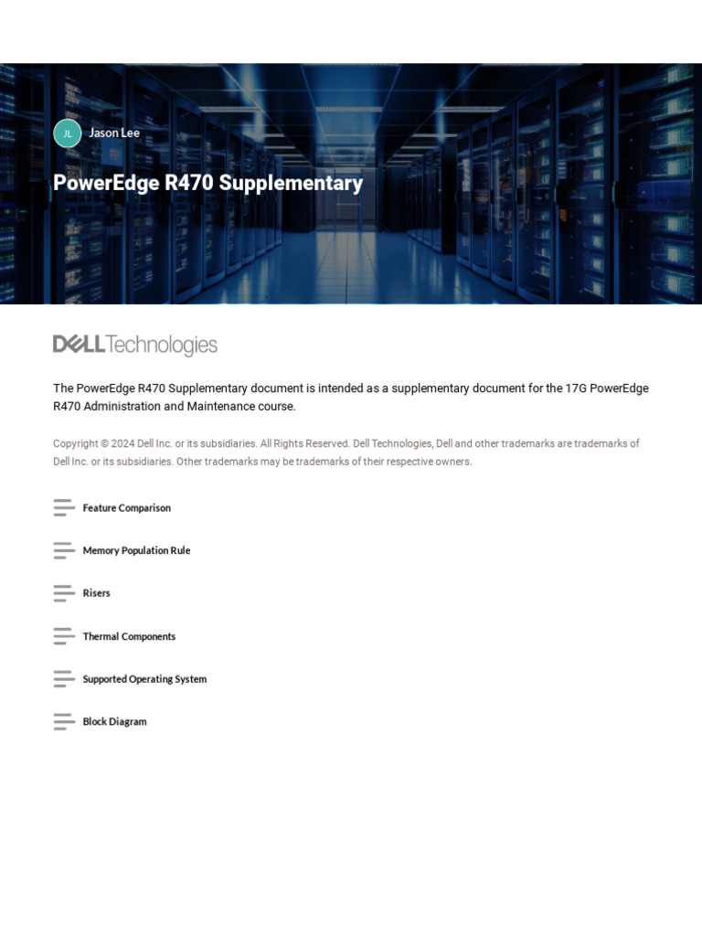 PowerEdge R470 - Supplementary | PDF | Computer Science | Computer ...
